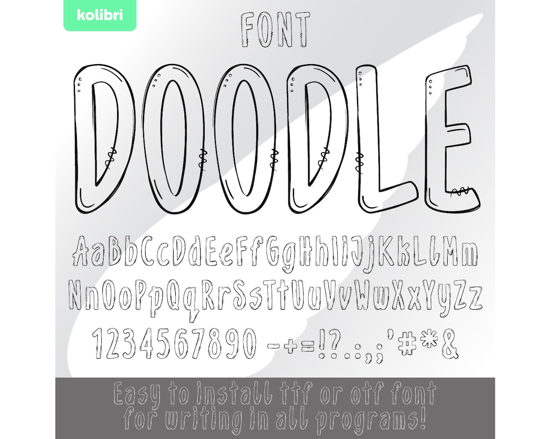 Doodle Font – Doodle Letters – Doodle Svg – Hand Drawn Alphabet ...