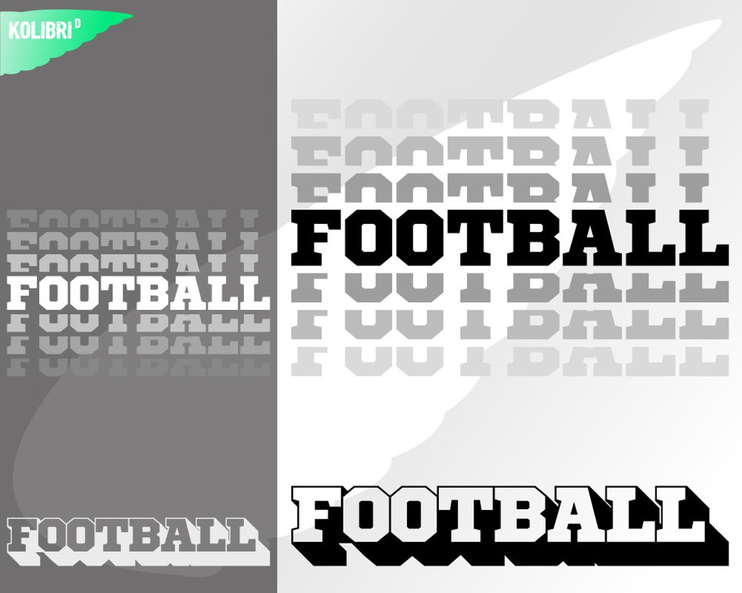Football Svg – Mirror Football Clipart – Team Sport Svg – Mirrored ...