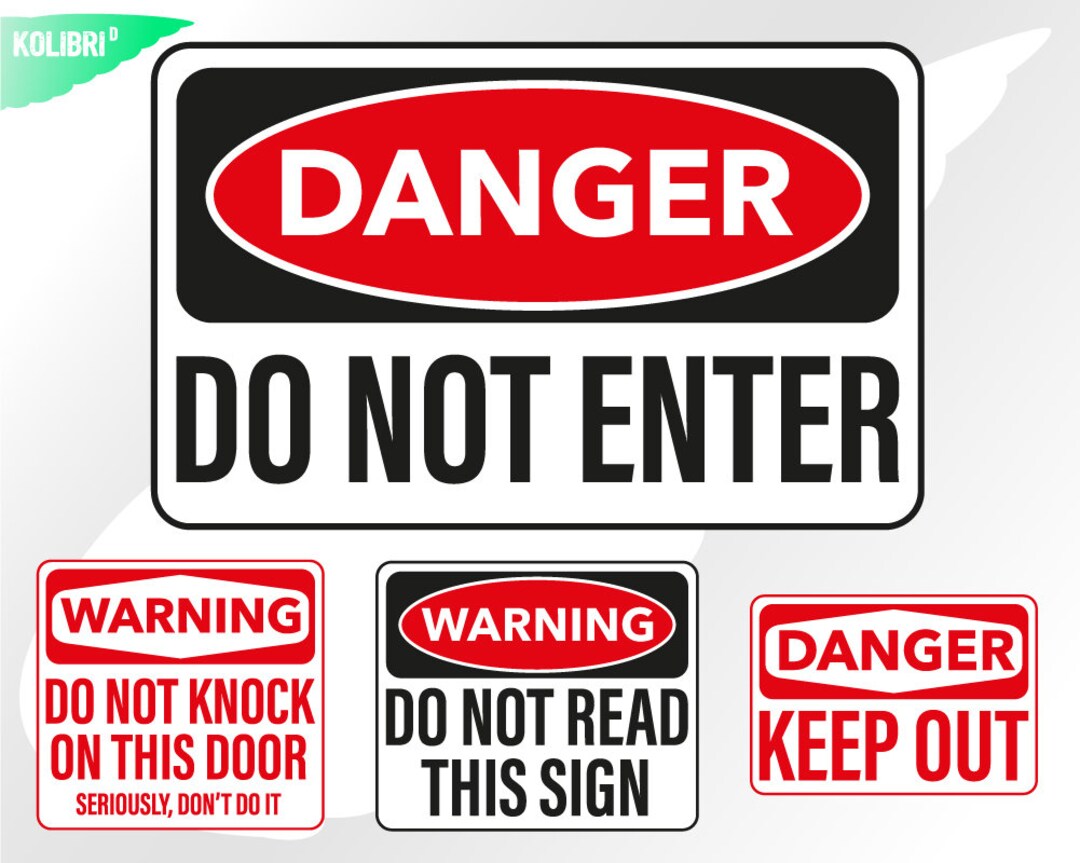 Warning Svg – Warning Clipart – Danger Svg – Do Not Enter Svg – Keep ...