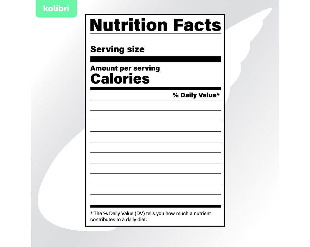 Nutrition Facts Svg – Nutrition Svg – Nutrition Facts Clipart ...