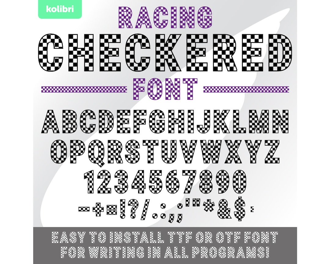 Checkered Font Svg – Checkered Svg – Racing Checker Svg – Skate ...
