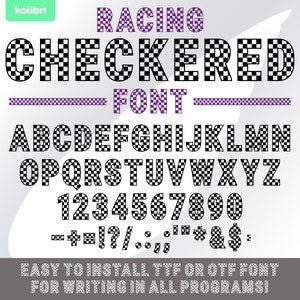 Checkered Font Svg – Checkered Svg – Racing Checker Svg – Skate ...