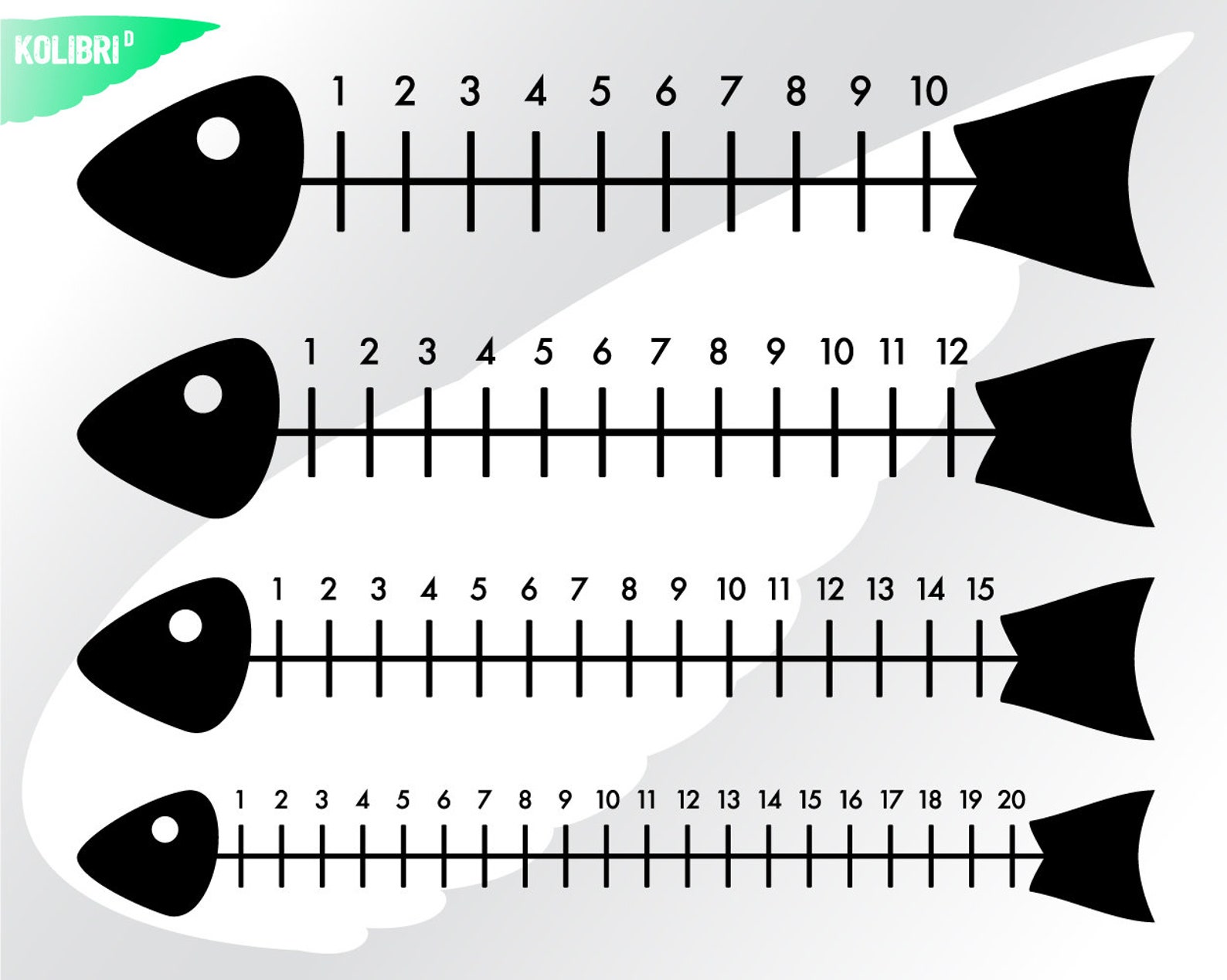 Fish Ruler Svg – Fish Ruler Clipart – Fish Svg – Fish Clipart – Fishing ...