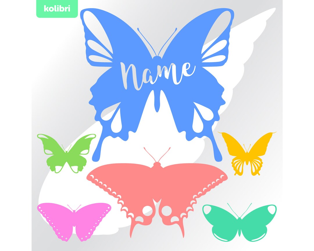 Butterfly Svg – Butterfly Clipart – Butterfly Wing Svg – Baby Name Svg ...
