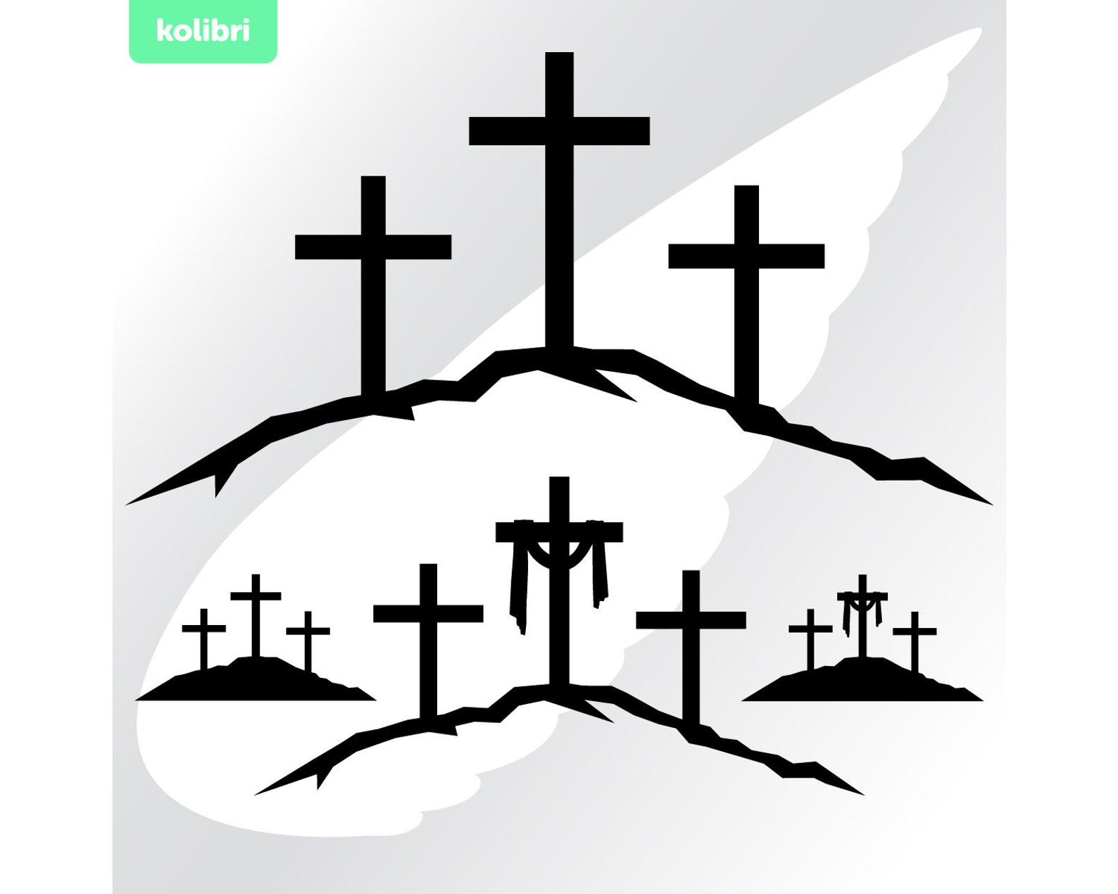 Calvary Cross Svg – Calvary Svg – Jesus Svg – Three Crosses Svg ...