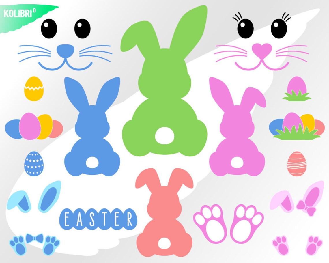 Easter Bunny Svg Easter Svg Bunny Svg Rabbit Svg Face - Etsy