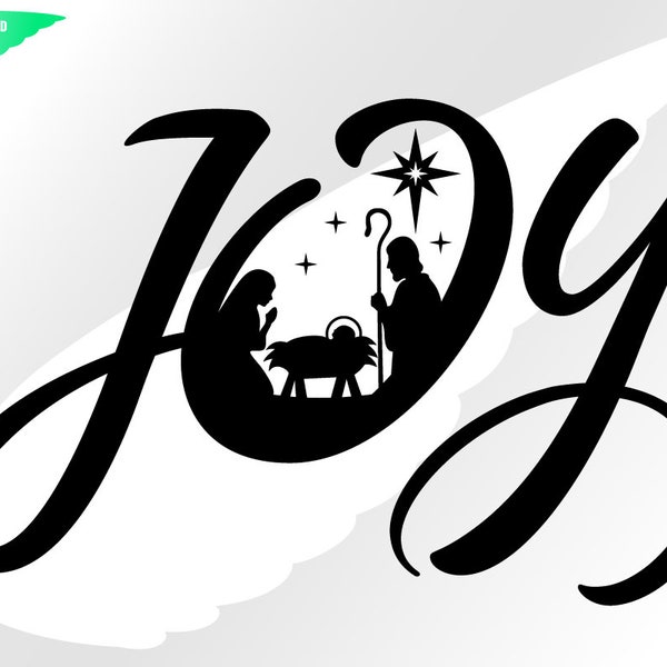 Joy Nativity Svg - Etsy