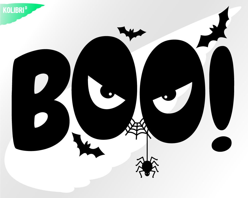 Boo Svg Boo Clipart Halloween Svg Halloween Clipart - Etsy
