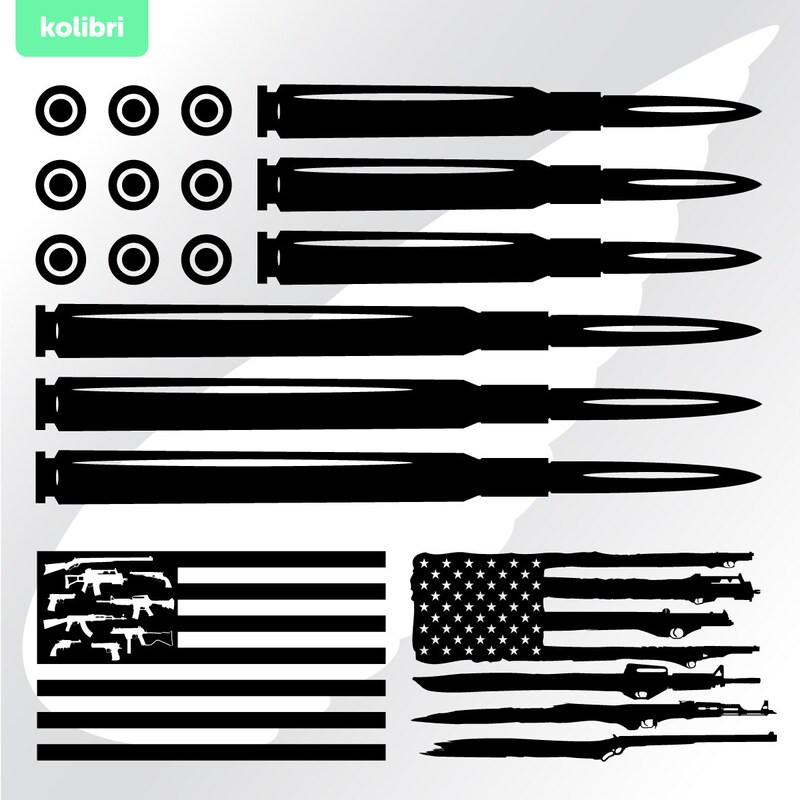 Bullet American Flag - Etsy