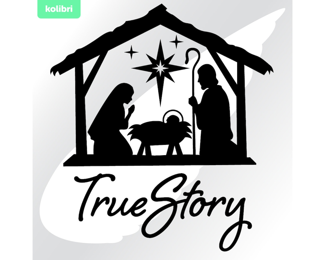 Free Nativity Clipart Black And White
