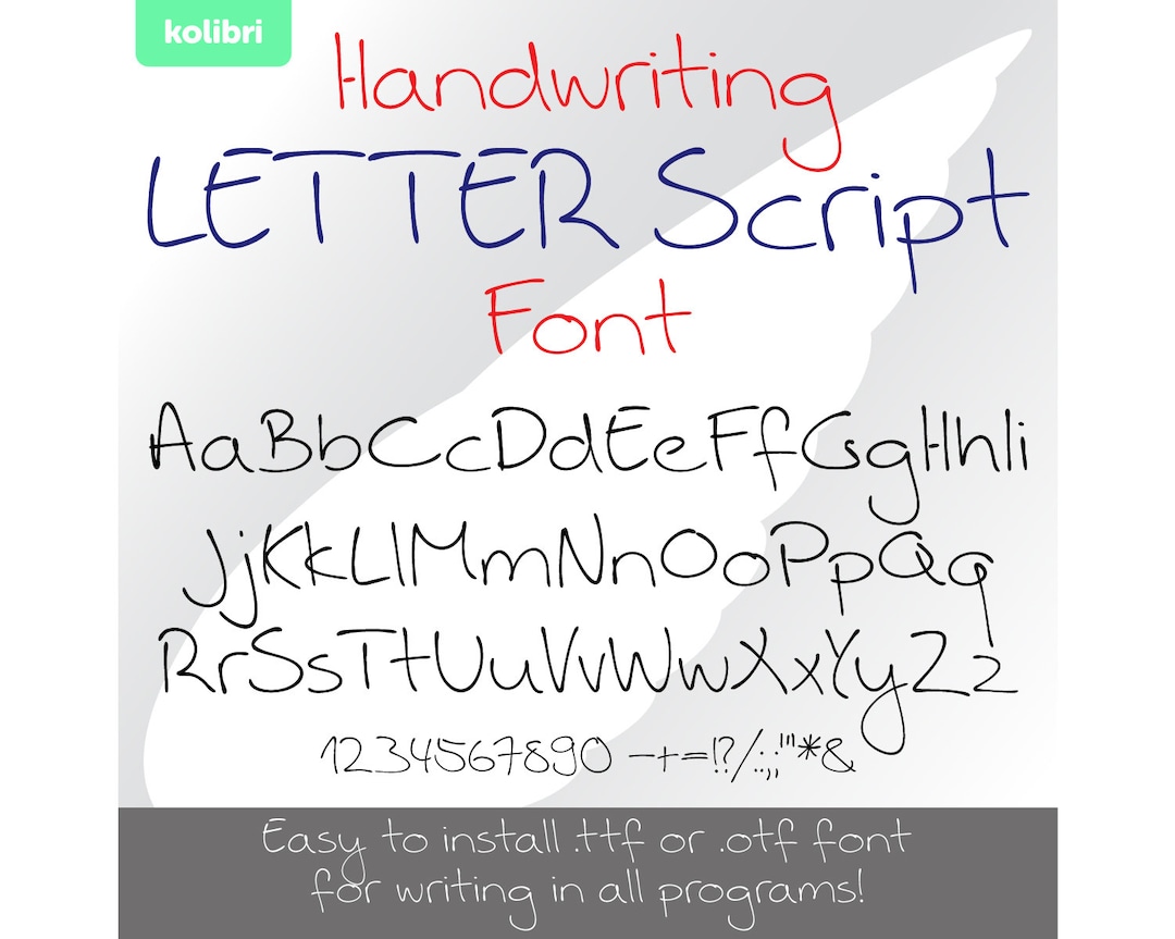 Handwriting Font – Script Font – Letter Font – Wedding Font ...