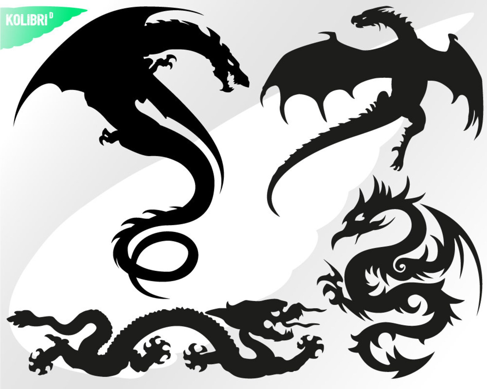 Dragon Svg Dragon Clipart Fantasy Creature Svg Thrones - Etsy