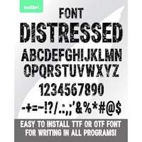Distressed Font SVG, Distressed Font TTF, Instant Download, Font Svg ...