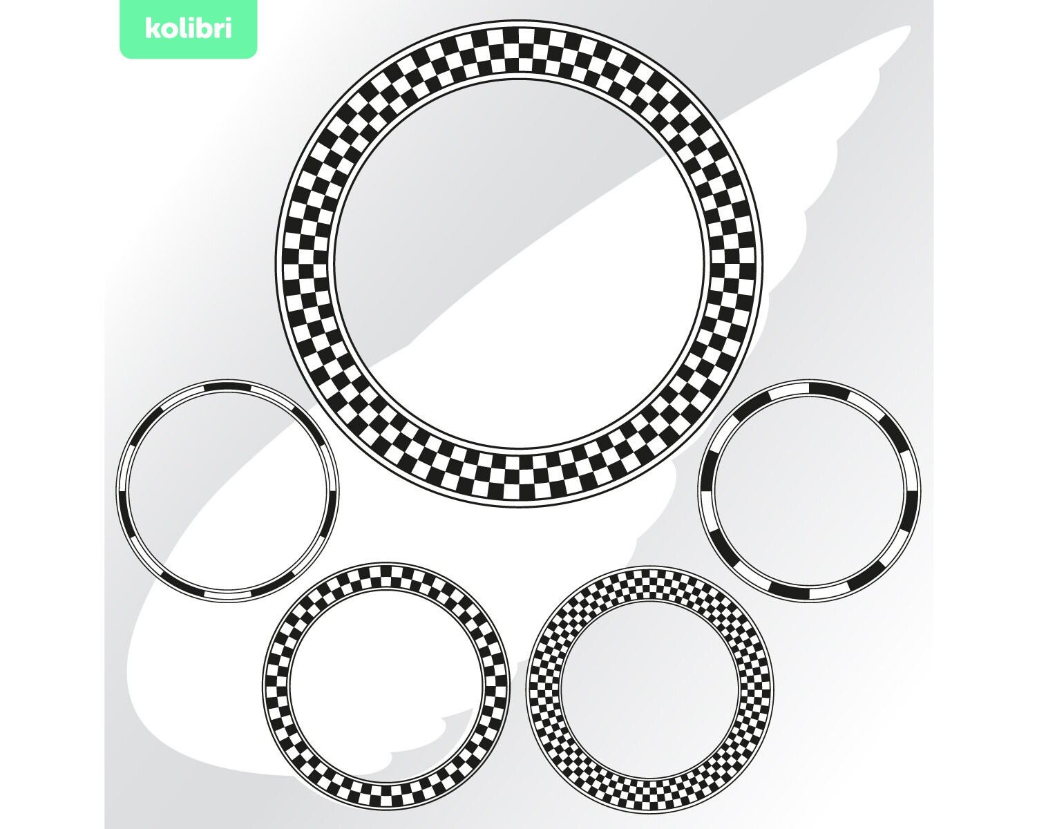Checkered Circle Svg – Checkered Pattern Svg – Checkered Frame Svg ...