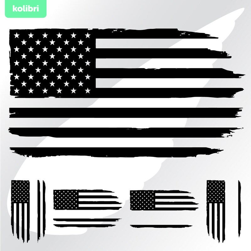 Tattered Flag Svg - Etsy