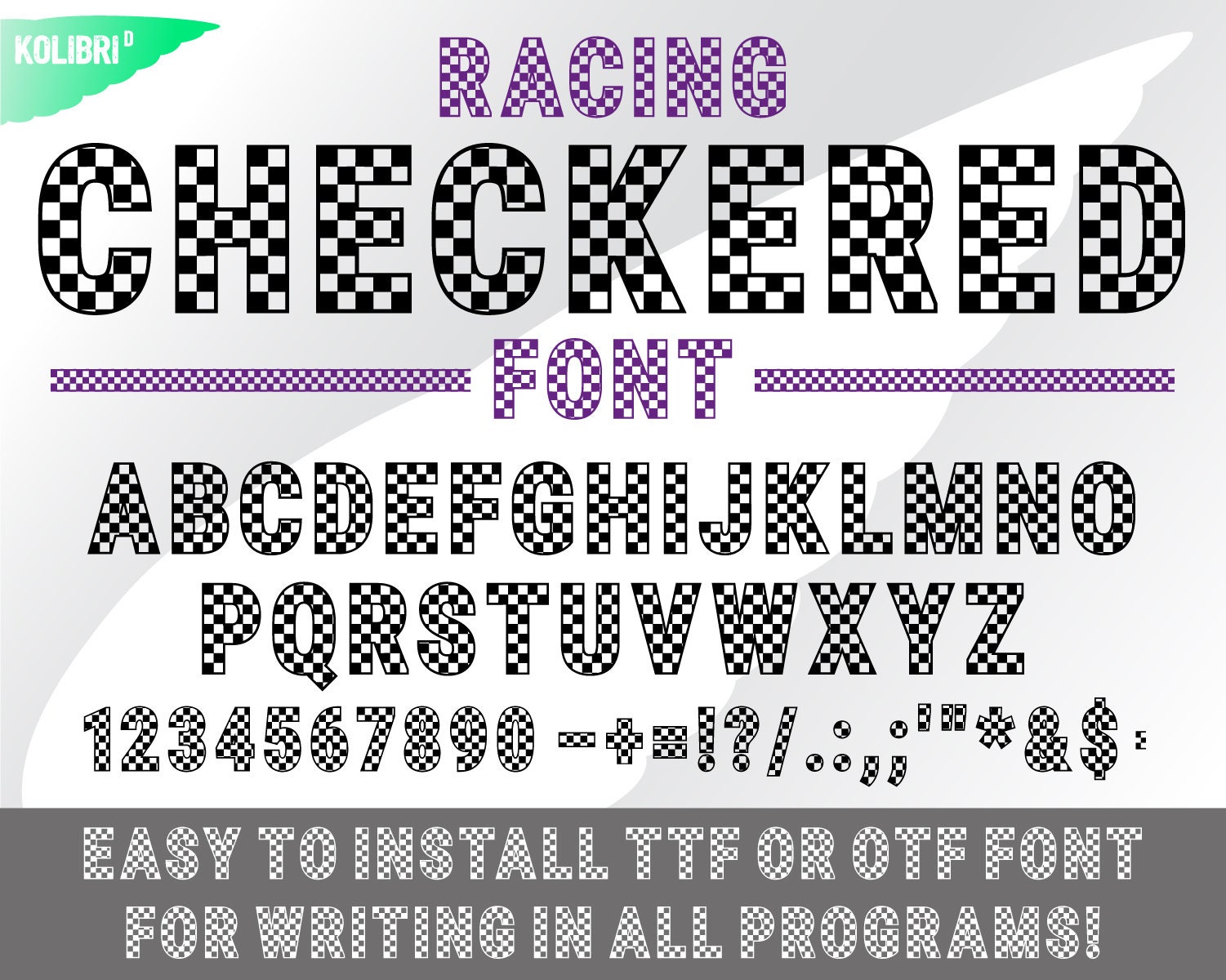 Checkered Font Svg – Checkered Svg – Racing Checker Svg – Skate ...