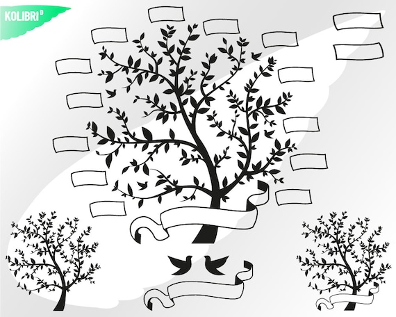 Family Tree Svg Family Svg Family Tree Clipart Wedding | Etsy