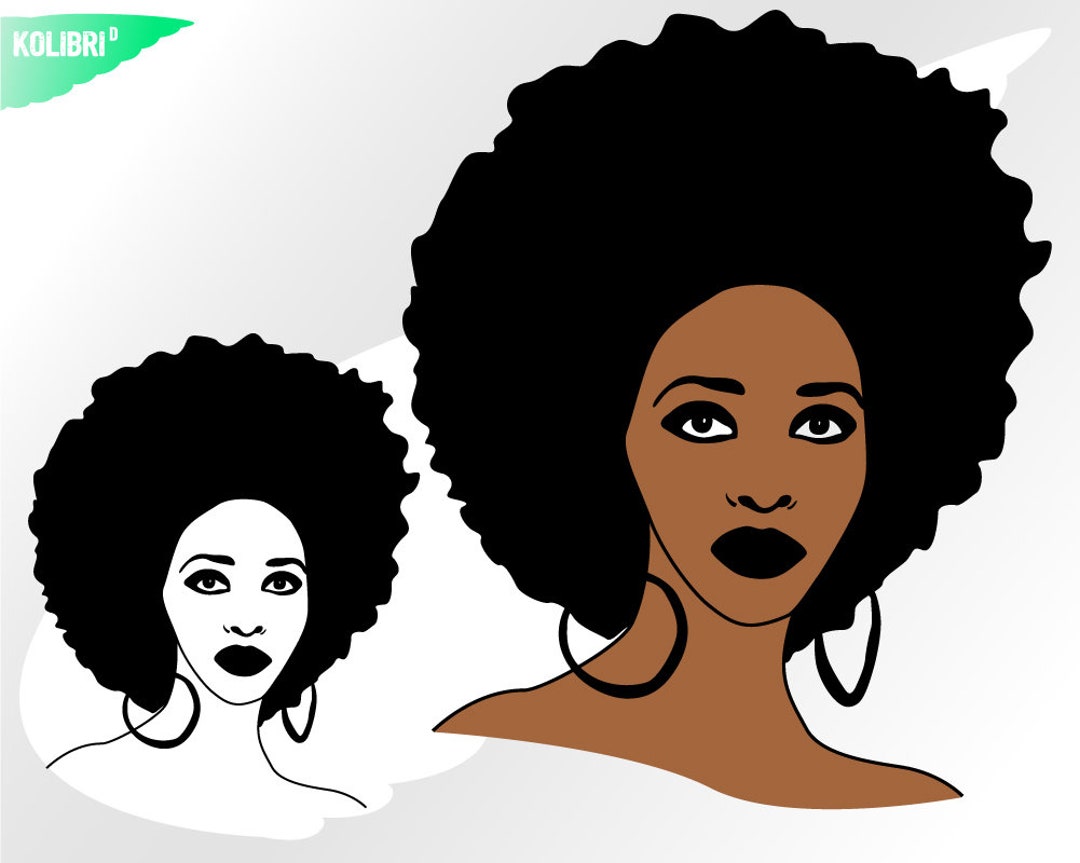 Black Woman Svg – Black Svg – Black Woman Clipart – Afro Hair Svg ...