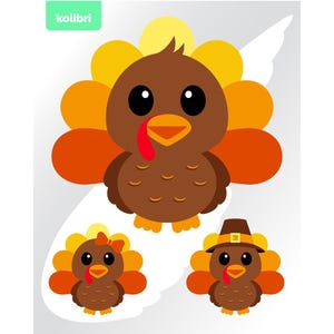 Turkey Svg – Thanksgiving Day Svg – Cute Turkey Clipart – Baby Turkey ...