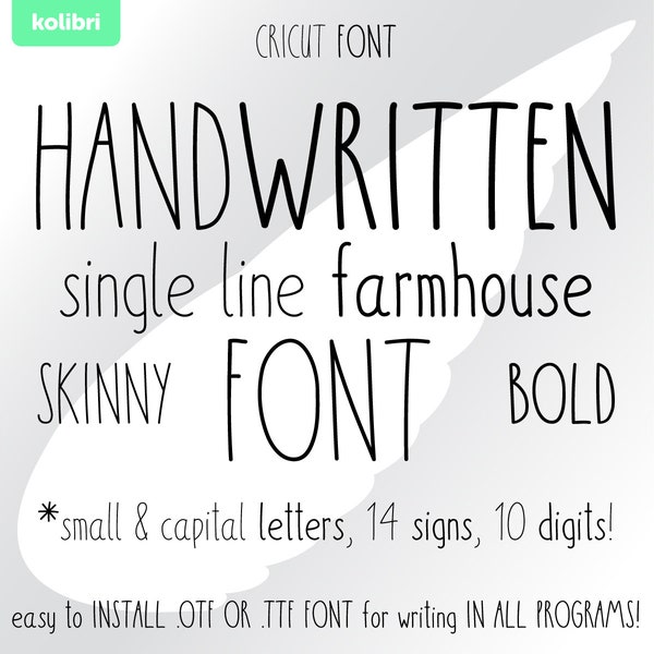 Handwriting Single Line Font - Etsy