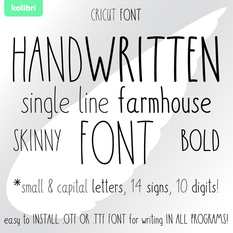 Skinny Font - Etsy