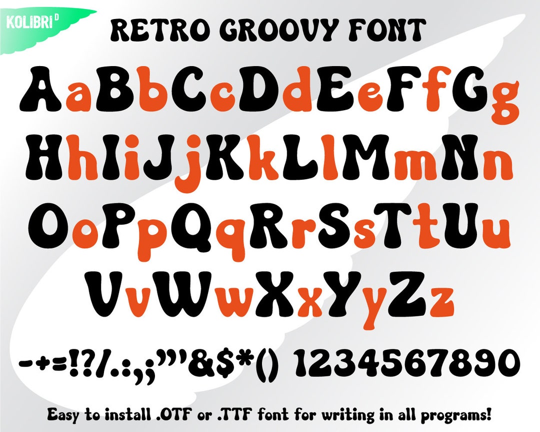 Groovy Font Svg Retro Font Svg Vintage Svg Alphabet Svg - Etsy