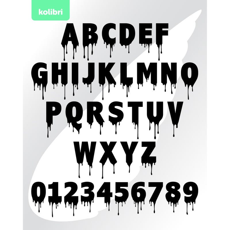 Dripping Letters - Etsy