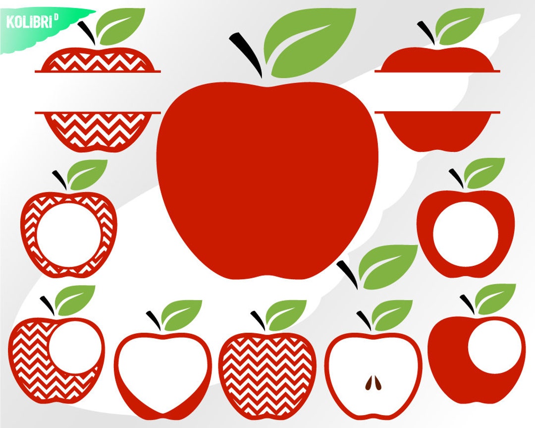 Apple Svg Apple Monogram Svg Apple Clipart Teacher Svg - Etsy