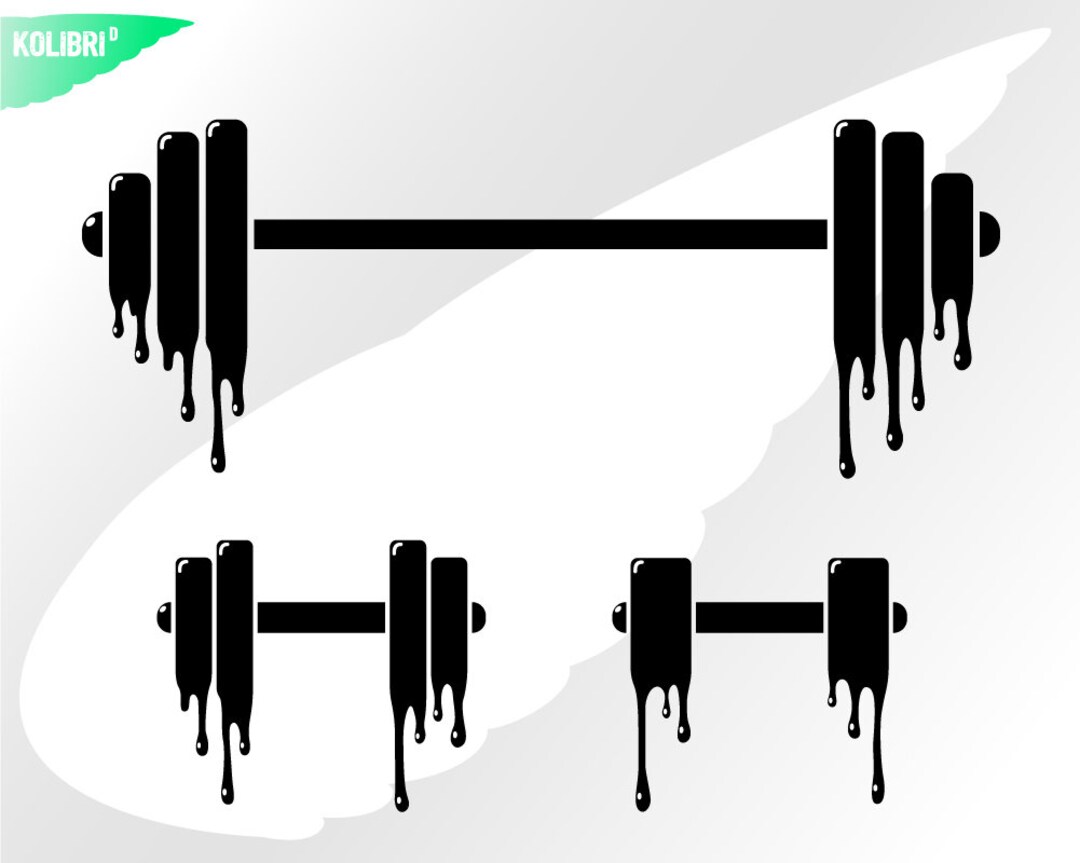 Barbell svg Poids svg Dripping svg Barbell clipart - Etsy France