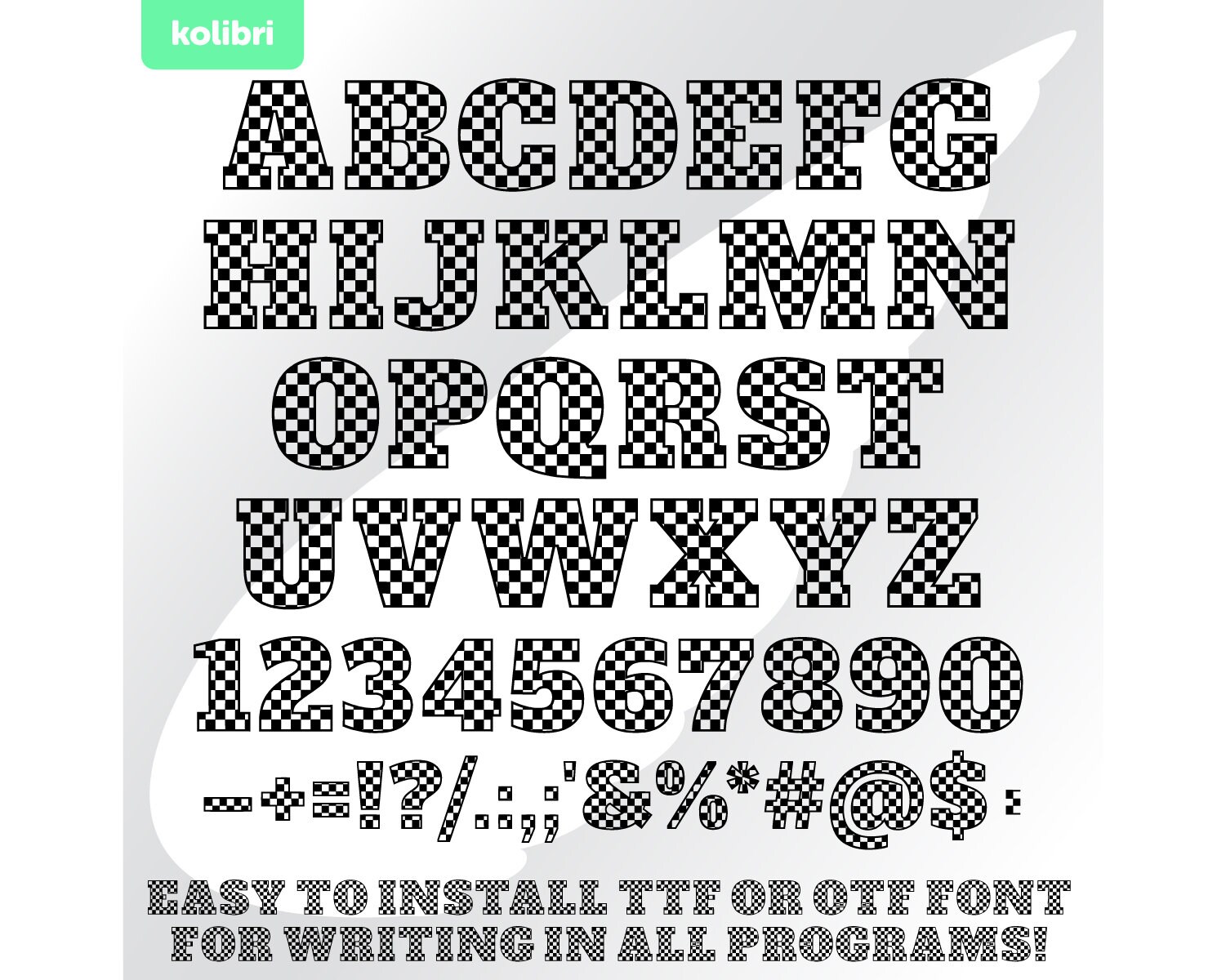 Slab Checkered Font Svg – Checkered Svg – Racing Checker Svg – Skate ...