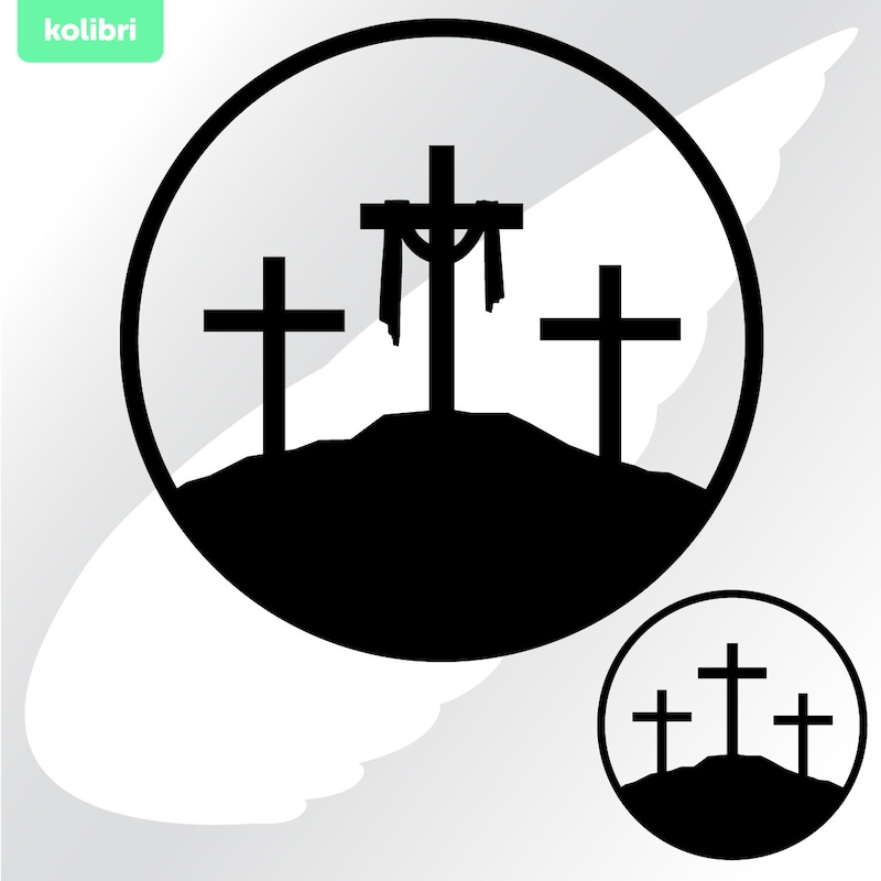 3 Crosses on a Hill Svg - Etsy