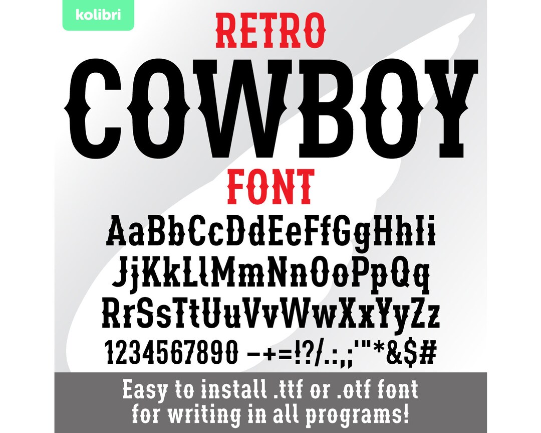 Cowboy Font Svg – Cowboy Svg – Western Svg – Alphabet Letters Svg ...