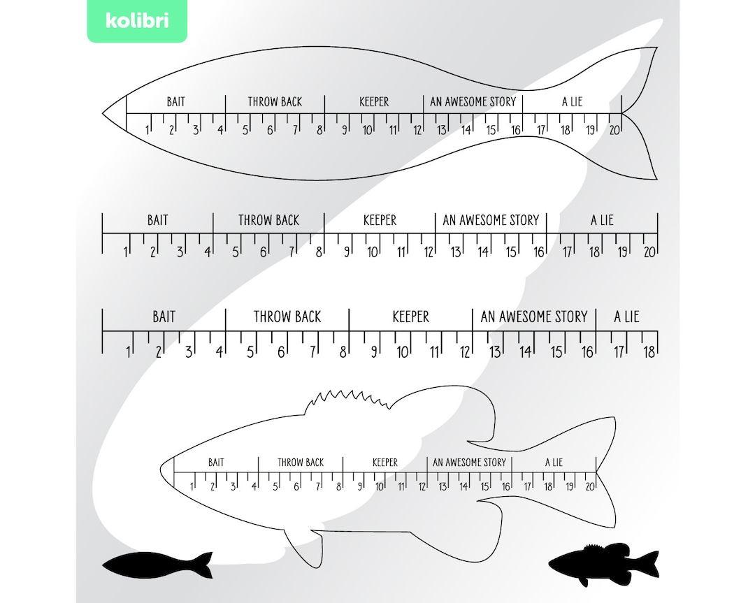 Fish Ruler Svg – Fish Ruler Clipart – Fish Svg – Fish Clipart – Fishing ...