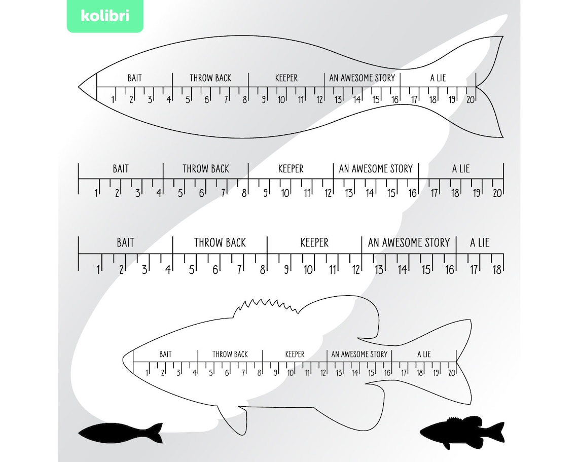 Fish Ruler Svg – Fish Ruler Clipart – Fish Svg – Fish Clipart – Fishing ...