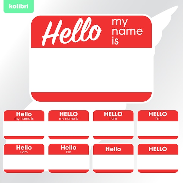 Hello I Am Name Tags - Etsy