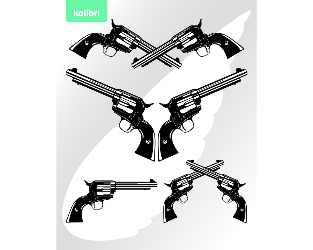 Crossed Pistols Svg – Crossed Revolvers Svg – Pistol Svg – Revolver Svg ...