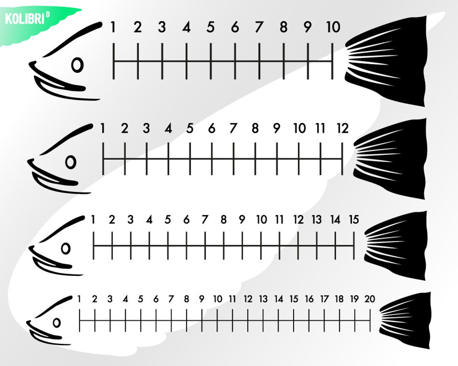 Fish Ruler Svg Fish Ruler Clipart Fish Svg Fish Clipart - Etsy