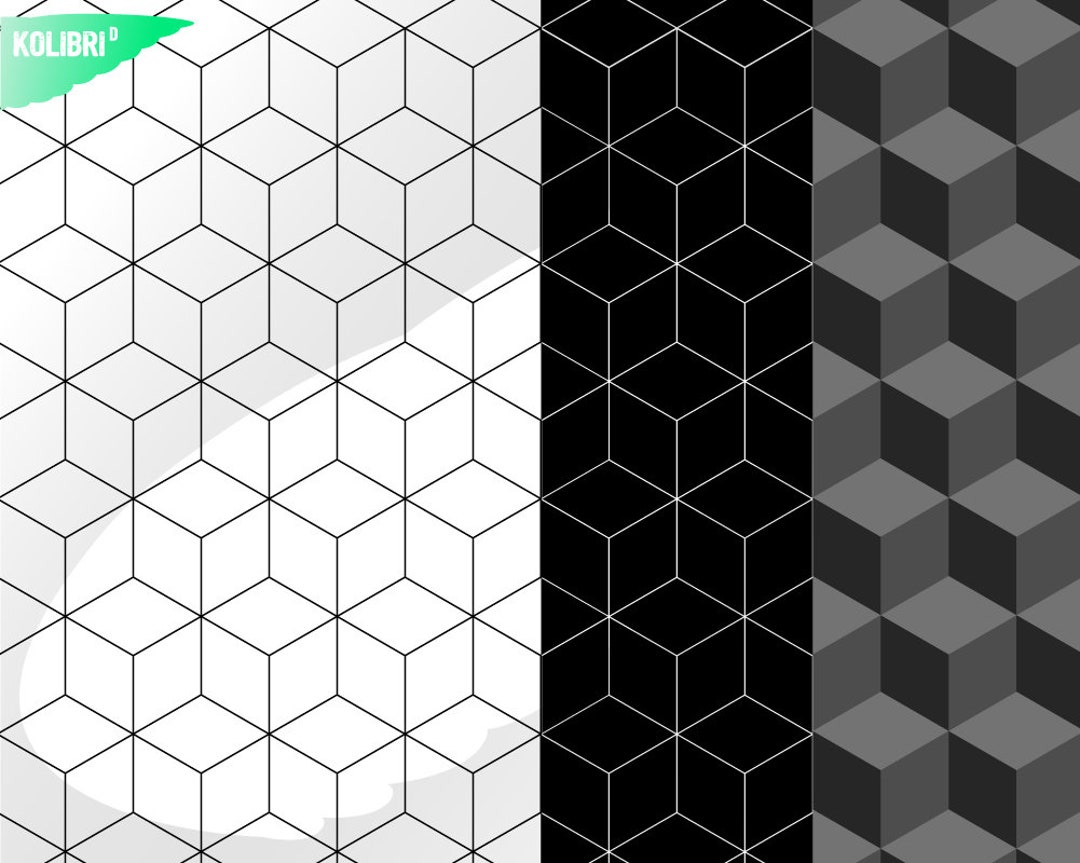 3d Block Pattern Svg – Seamless 3d Block Svg – Cube Pattern Clipart ...