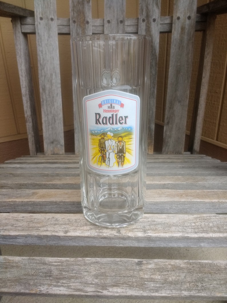 Vintage HB Henninger Radler Beer Stein Retro Large Bavarian Beer Glass ...