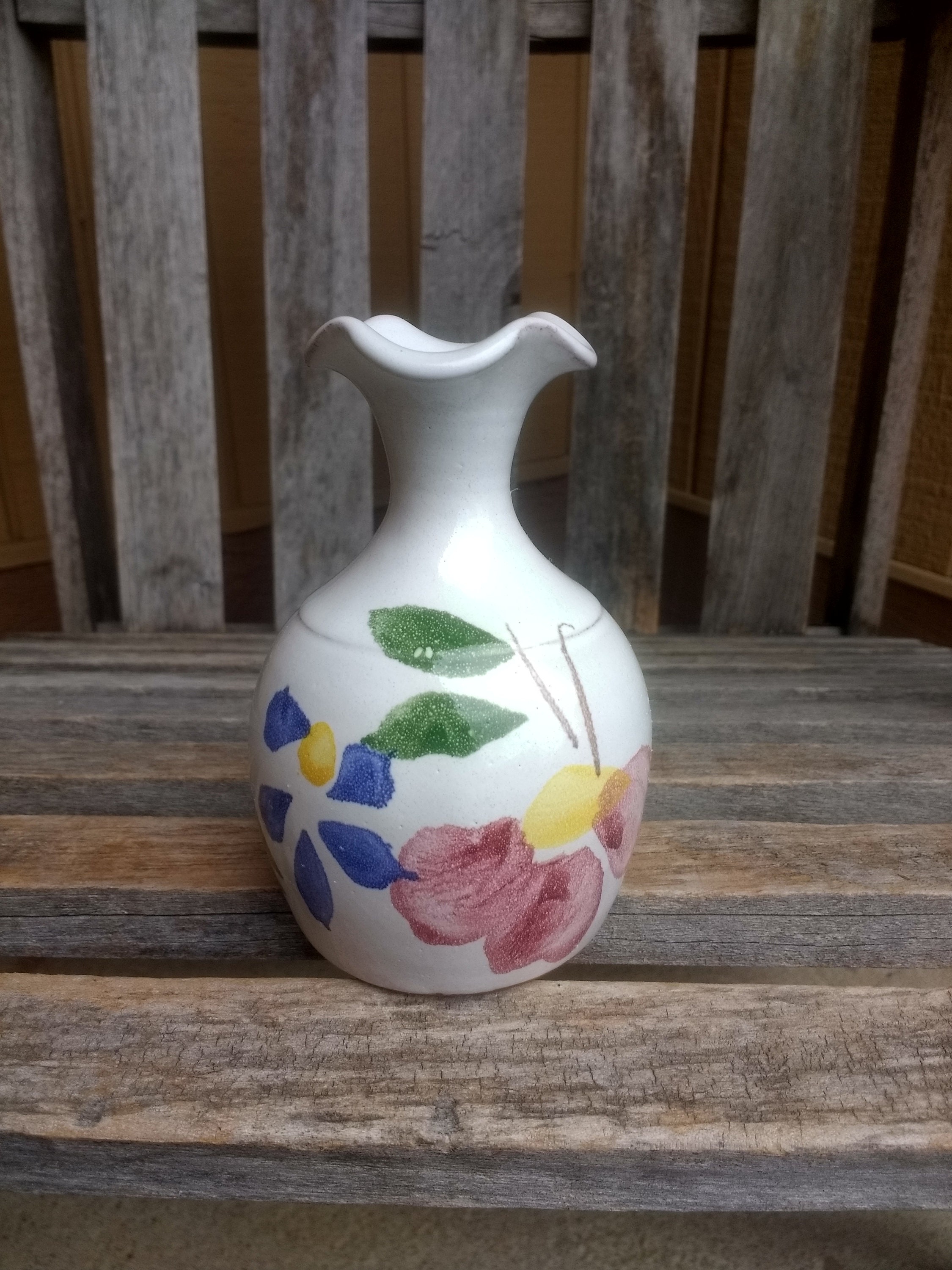 Vintage Judy Greene Irish Pottery Vase Floral Studio Terracotta Pottery ...