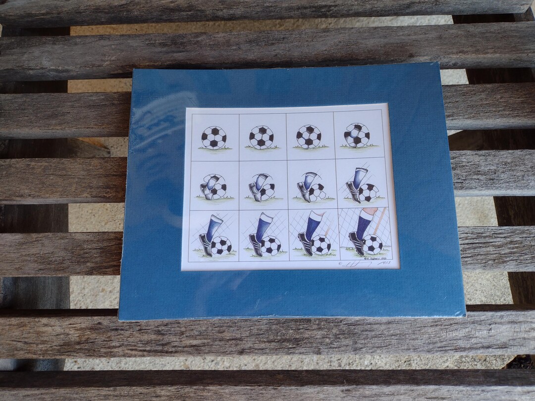 E Halsey Soccer Ball to Foot Art Print Retro Vintage Transformations ...
