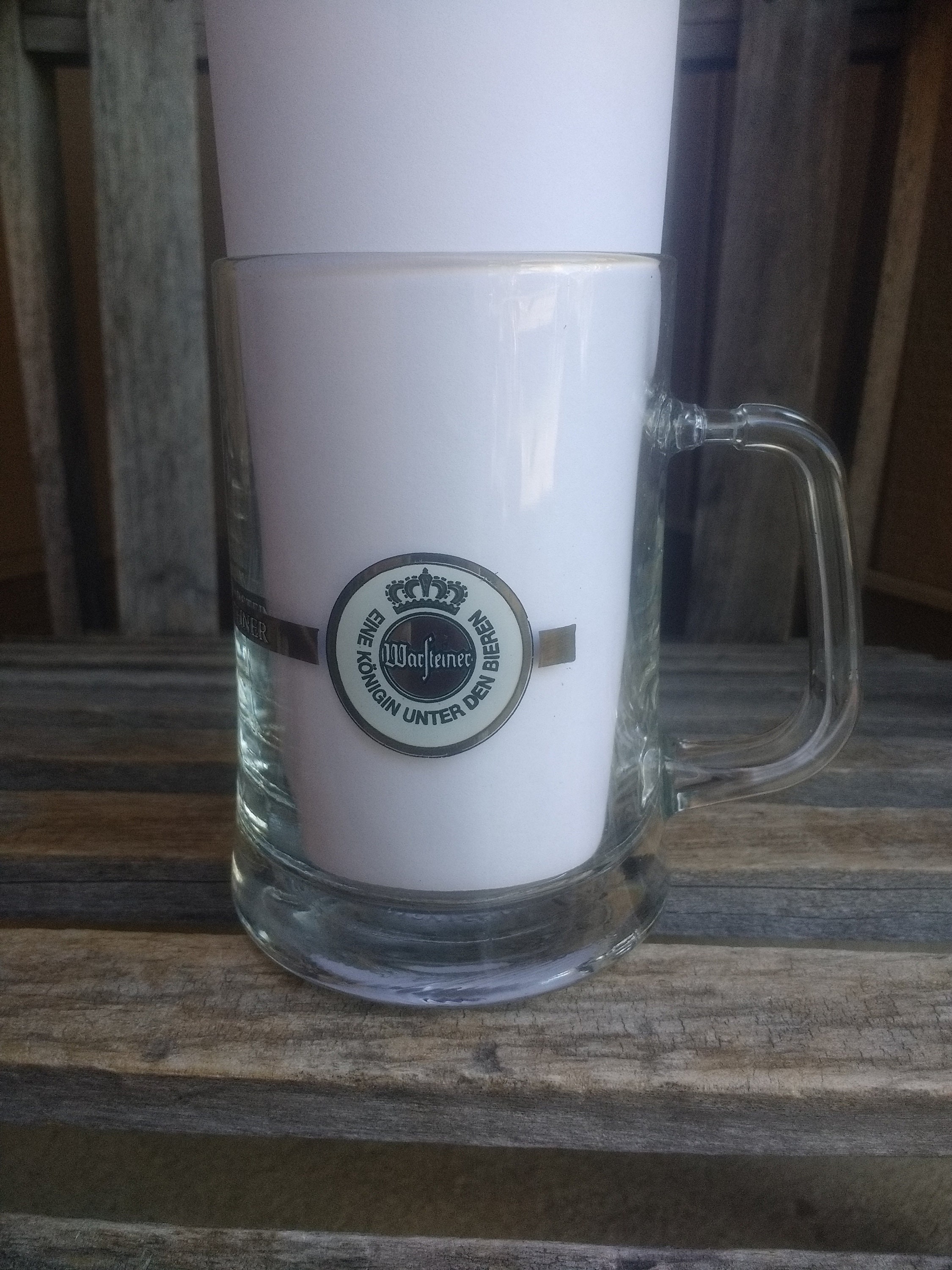 Vintage Warsteiner Glass Beer Stein Retro German Tankard Volume 0.4l ...