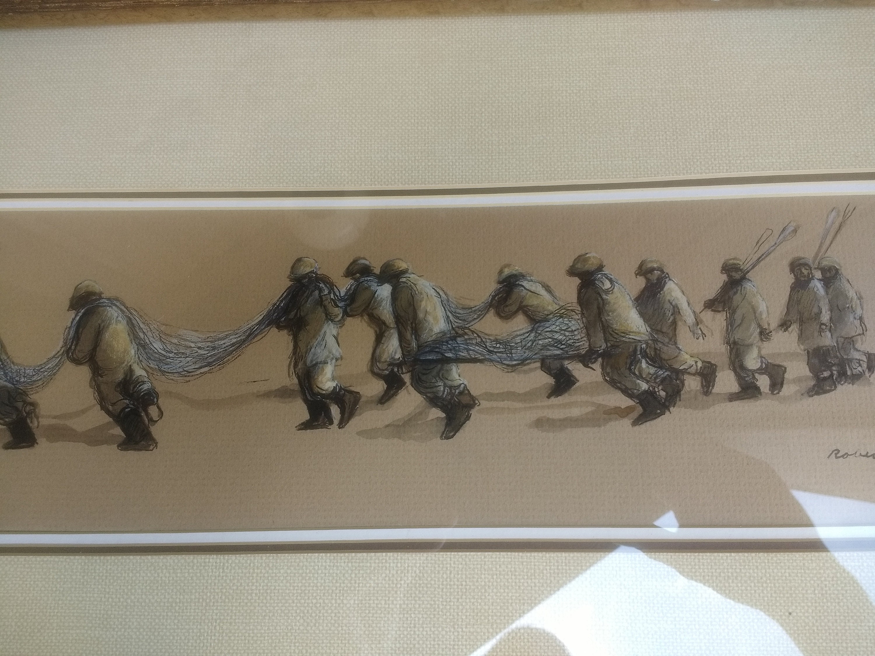 Rare Vintage Robert Fabe Original Art Artist Signed Medium Watercolor ...