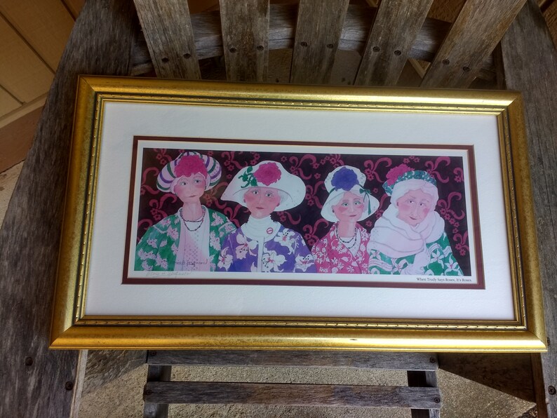 Vintage Doris A Ferguson Signed Print Titled when Trudy Says Roses, It ...