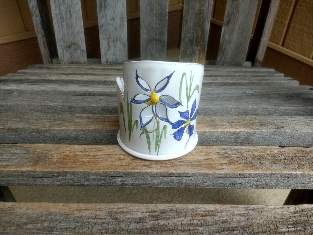 Vintage Judy Greene Pottery Candle Holder Terracotta Earthenware Irish ...