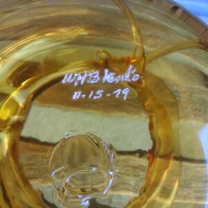 Vintage Blenko Wheat Glass Emporium Spittoon Hand Blown by William H ...