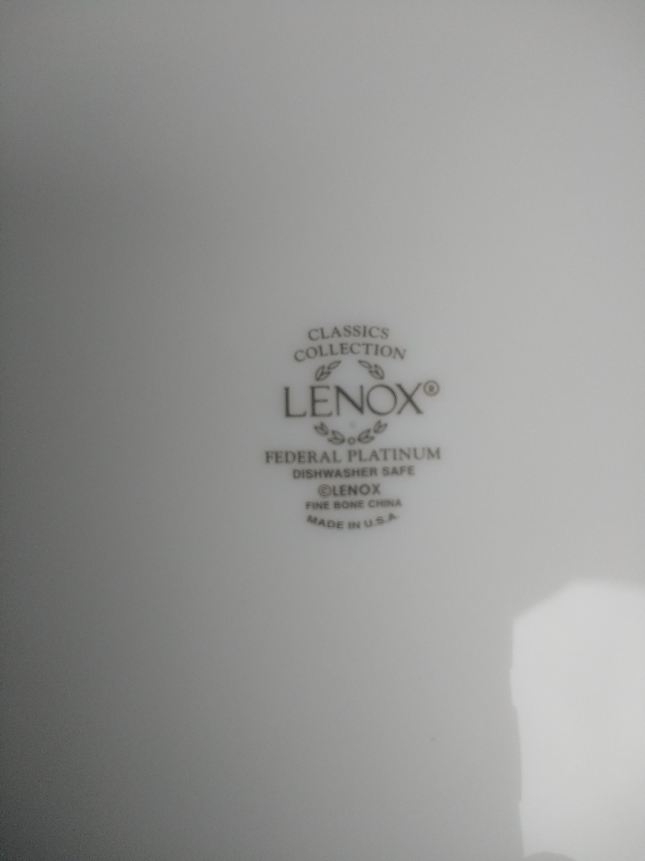 Vintage Lenox Classics Collection White Fine Bone China Dinner Plates ...