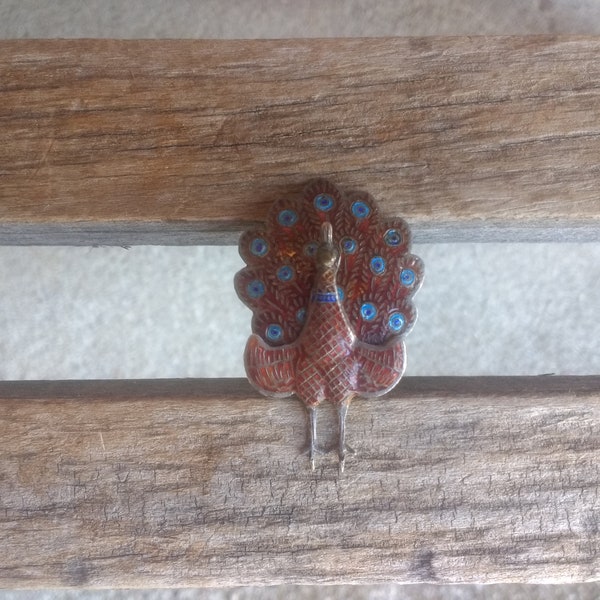 Peacock Enamel Pin - Etsy