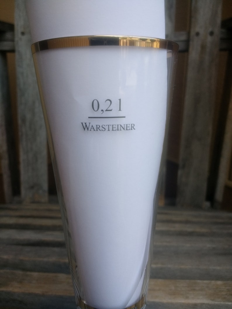 Vintage Warsteiner Beer Glass Pedestal and Gold Trim Retro | Etsy