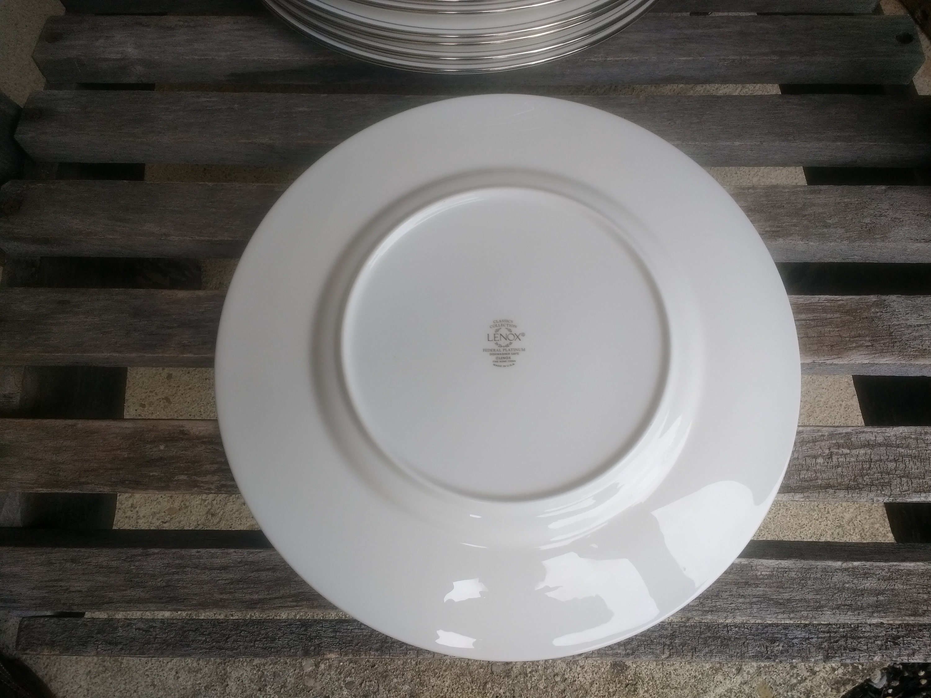 Vintage Lenox Classics Collection White Fine Bone China Dinner Plates ...